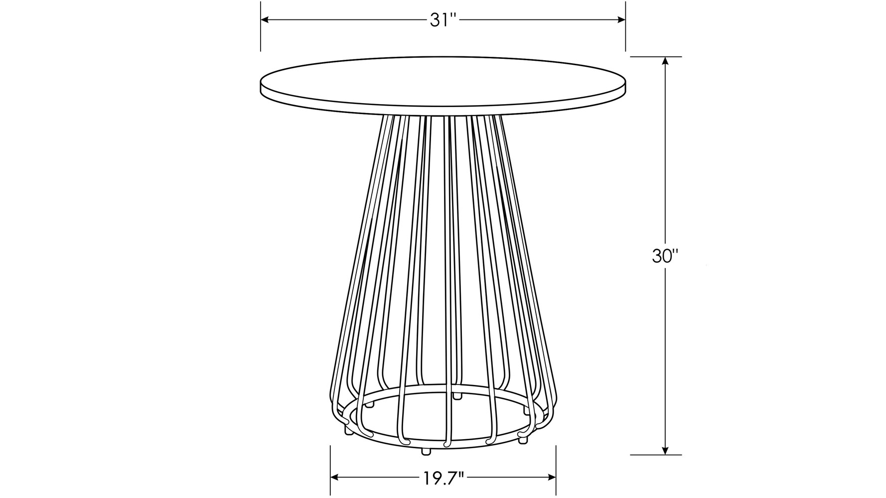 Gale Outdoor Dining Table