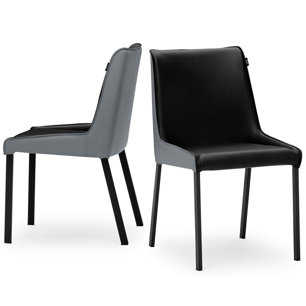 Helena Dining Chair - Black/Gray | Zuri Furniture