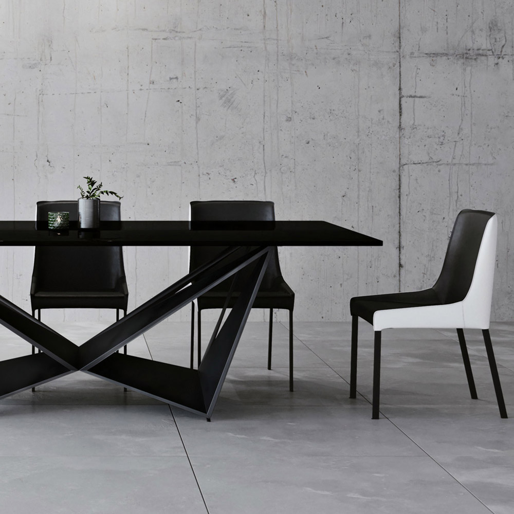 Helena Dining Chair Black/White | Zuri Furniture