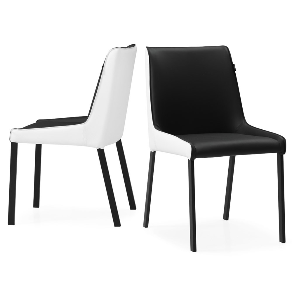 Helena Dining Chair Black/White | Zuri Furniture