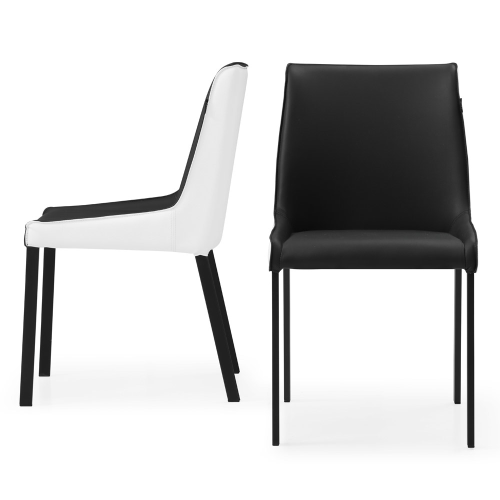 Helena Dining Chair Black/White | Zuri Furniture