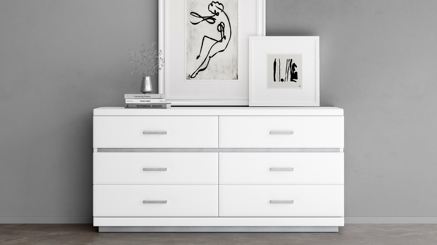 Henley Accent Chest - White