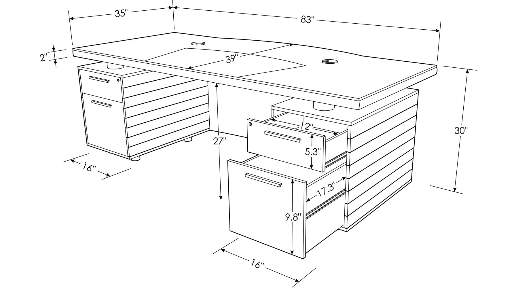 Kennedy Desk - Black