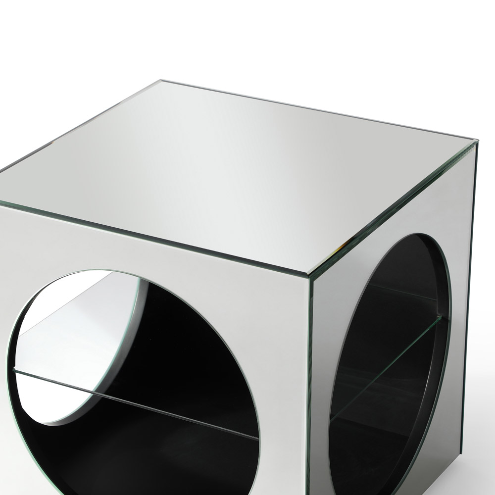 Kube Mirrored Side Table
