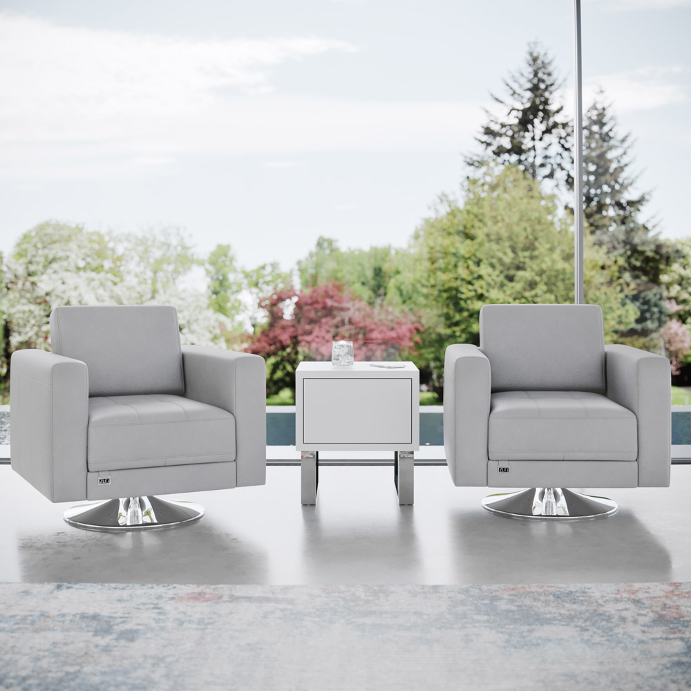 Neve End Table - White