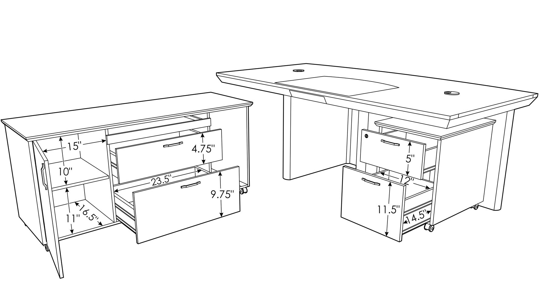 Wilson Desk - Dark