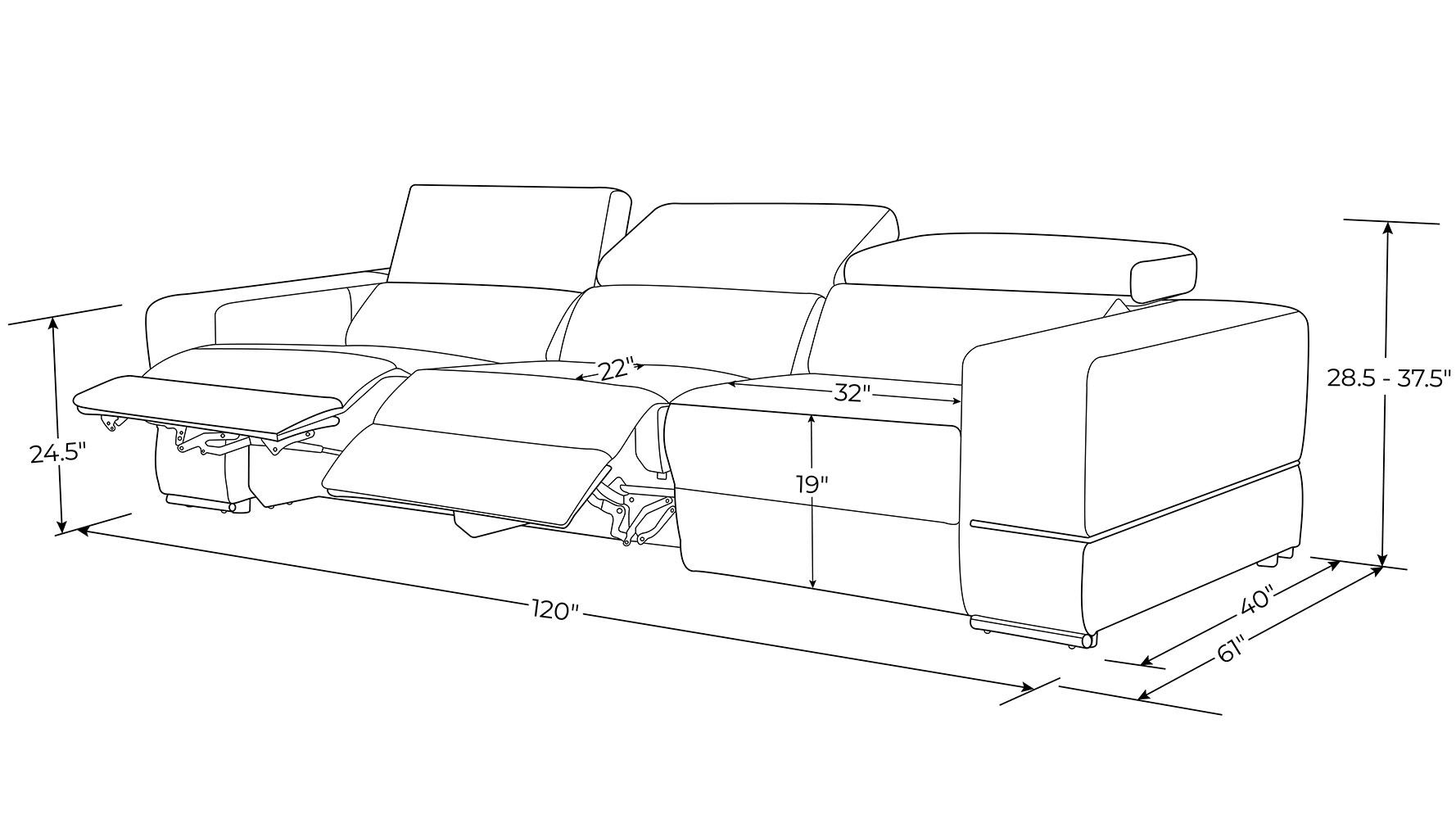 3 Seater Recliner Sofa Dimensions | Cabinets Matttroy