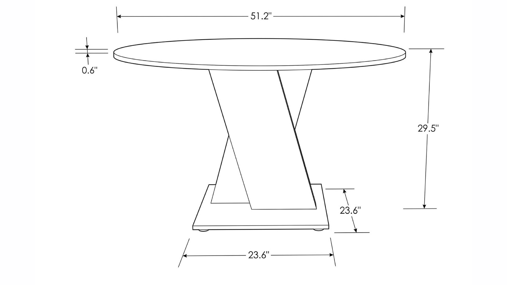 Malbec 51" Round Dining Table