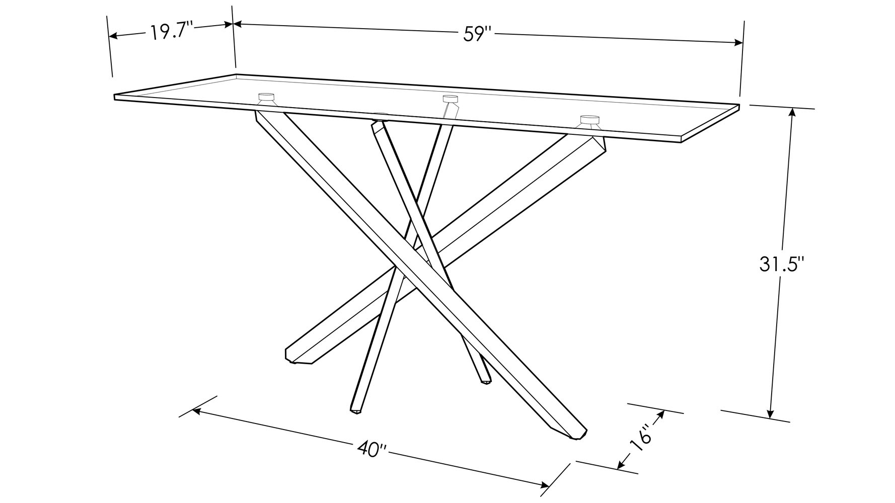 Cortez Console Table in Clear Glass with Polished Stainless Steel Base ...