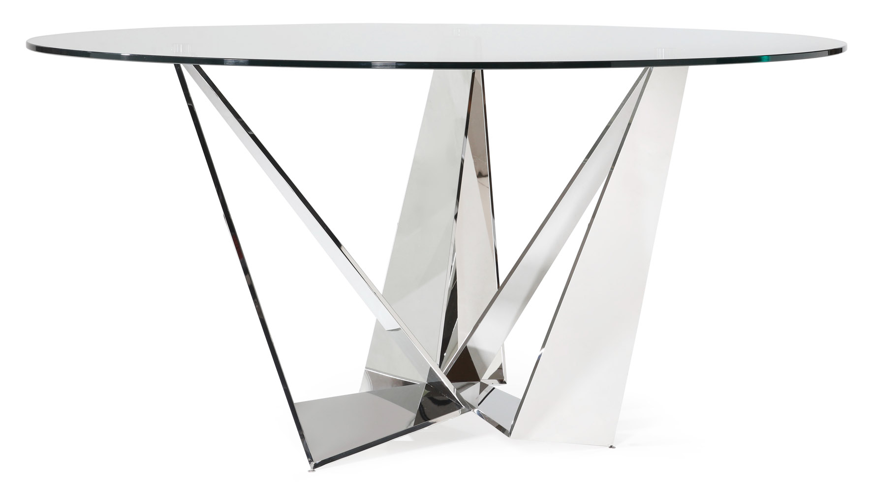 Serra 59" Round Dining Table - Clear