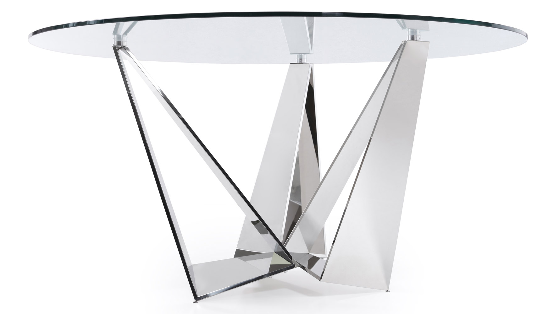 Serra 59" Round Dining Table - Clear