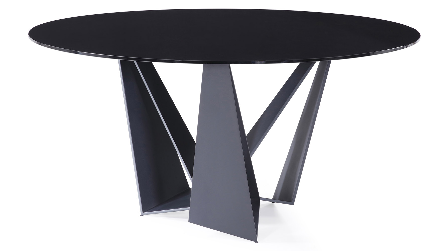 Serra 59" Round Dining Table - Smoked