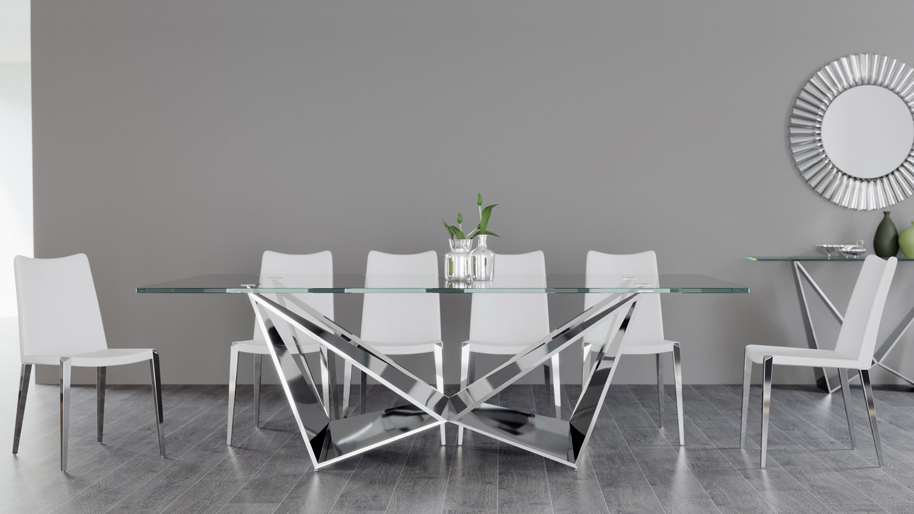 Serra 94" Dining Table - Clear