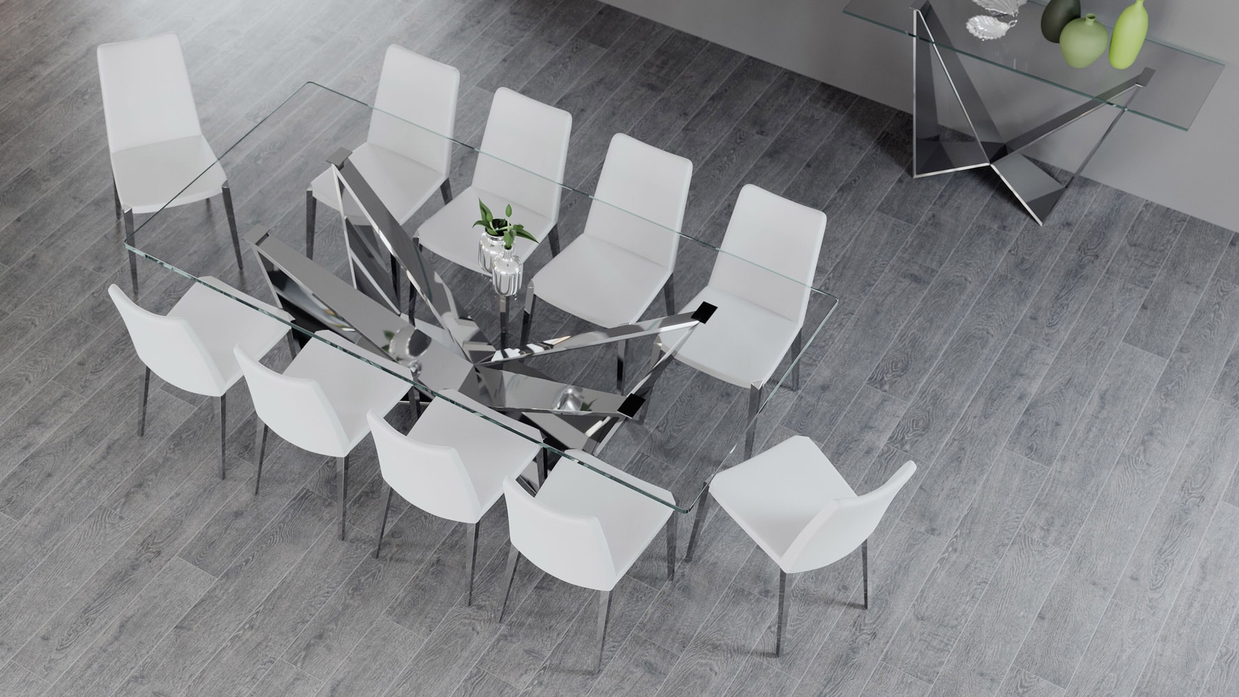 Serra 94" Dining Table - Clear