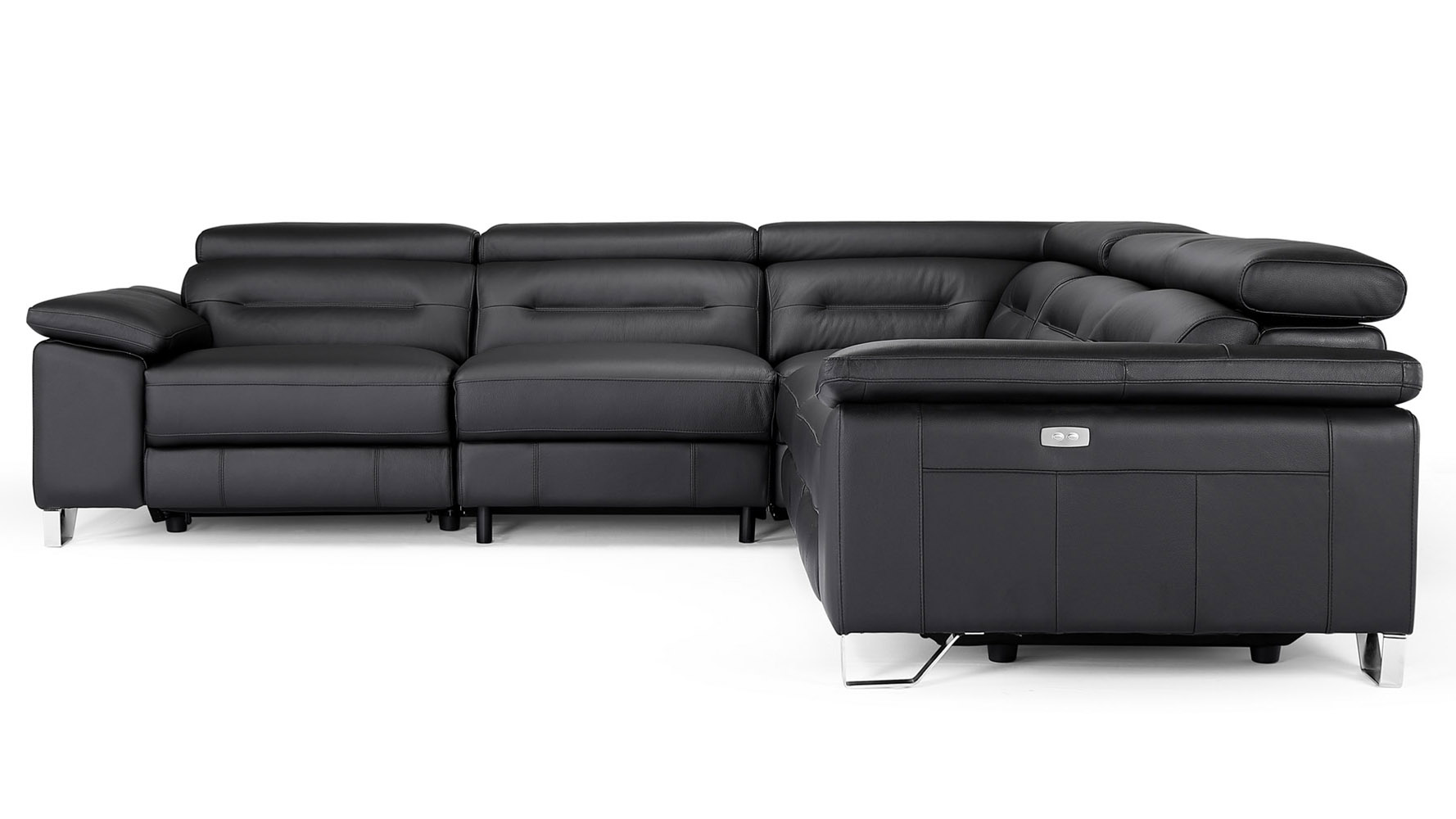 Monaco Reclining Leather L-Sectional | Zuri Furniture