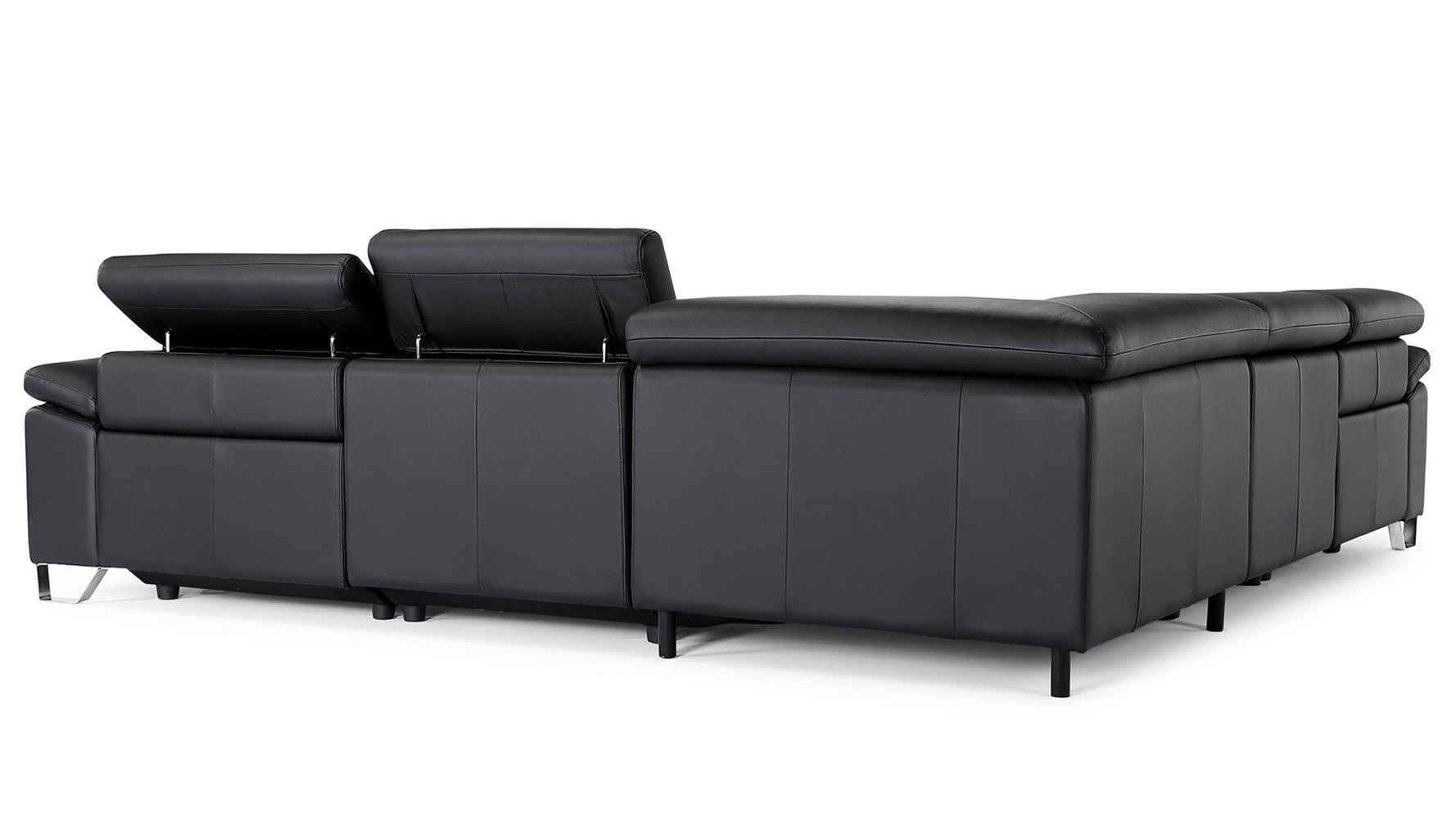 Monaco Reclining Leather L-Sectional | Zuri Furniture