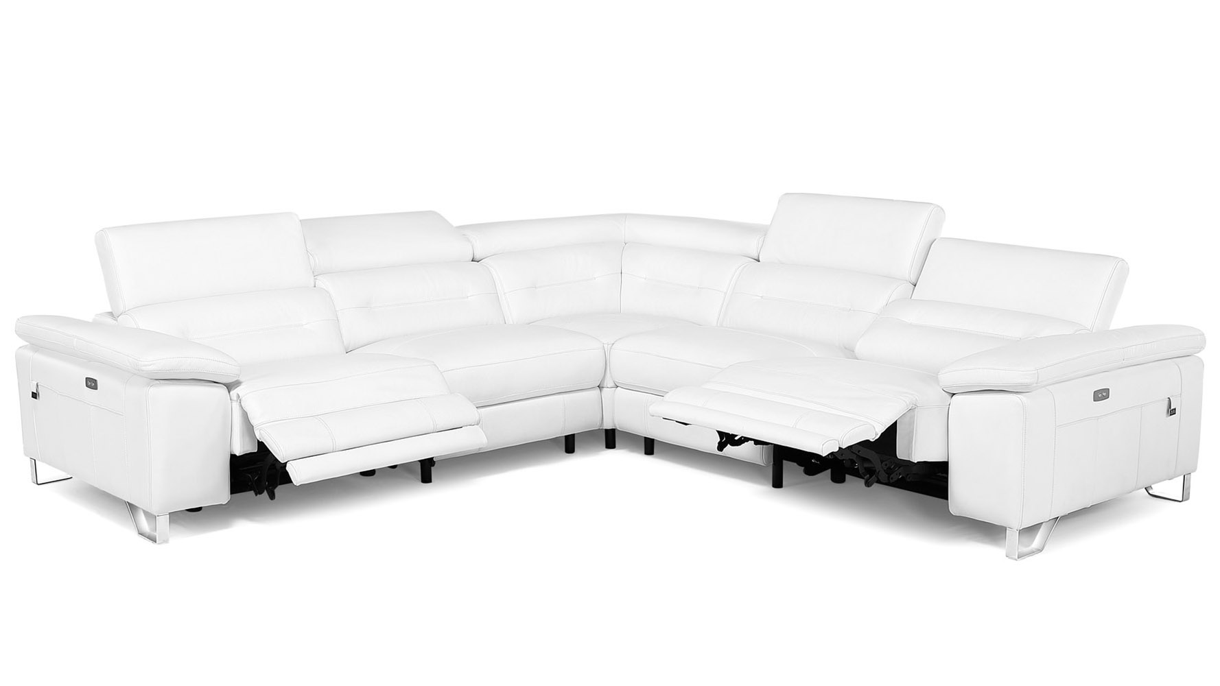 Monaco Reclining Leather L-Sectional | Zuri Furniture