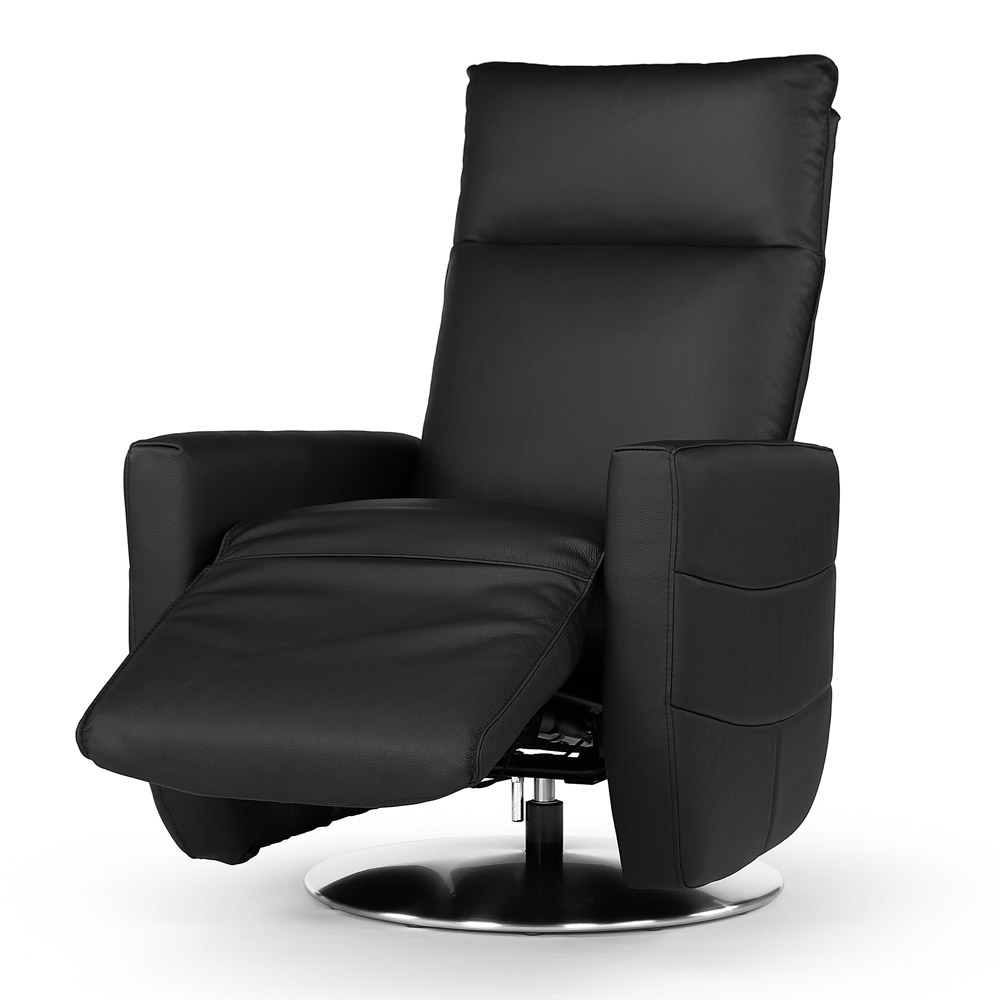 Ritz Reclining Leather Swivel Chair | Zuri Furniture