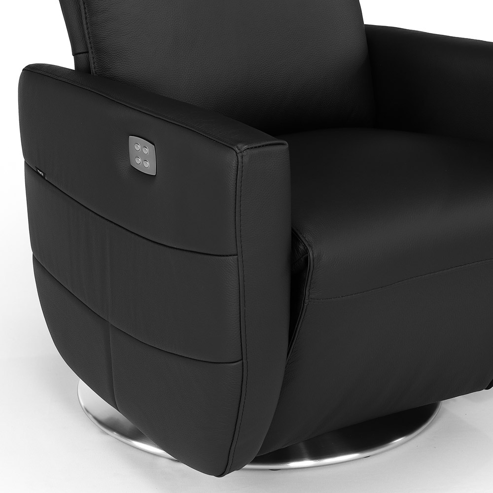 Ritz Reclining Leather Swivel Chair | Zuri Furniture