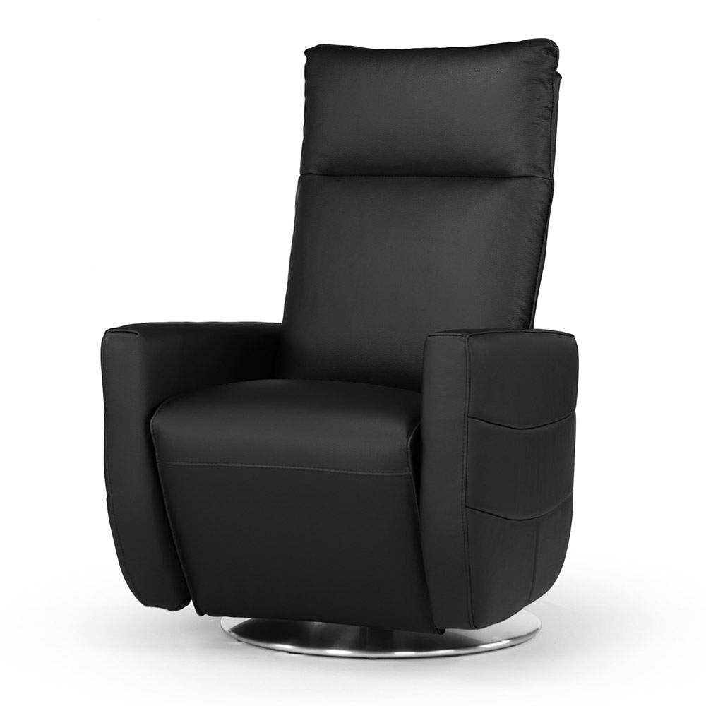 Ritz Reclining Leather Swivel Chair | Zuri Furniture