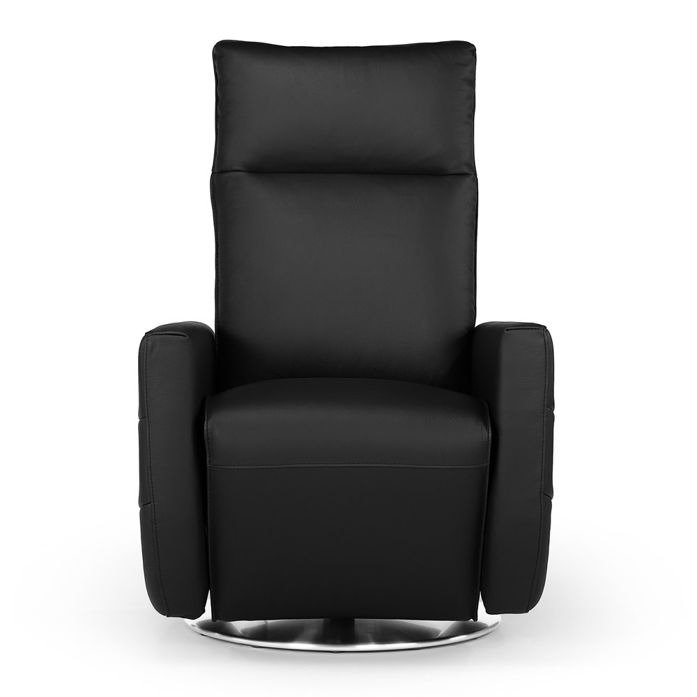 Ritz Reclining Leather Swivel Chair | Zuri Furniture