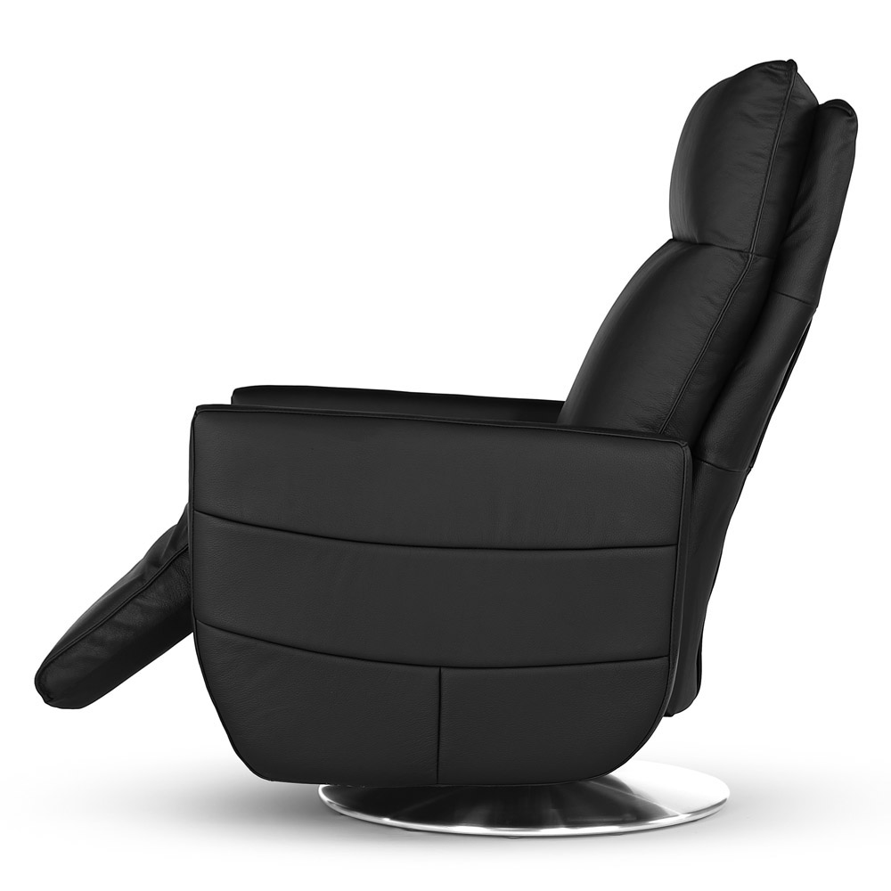 Ritz Reclining Leather Swivel Chair | Zuri Furniture