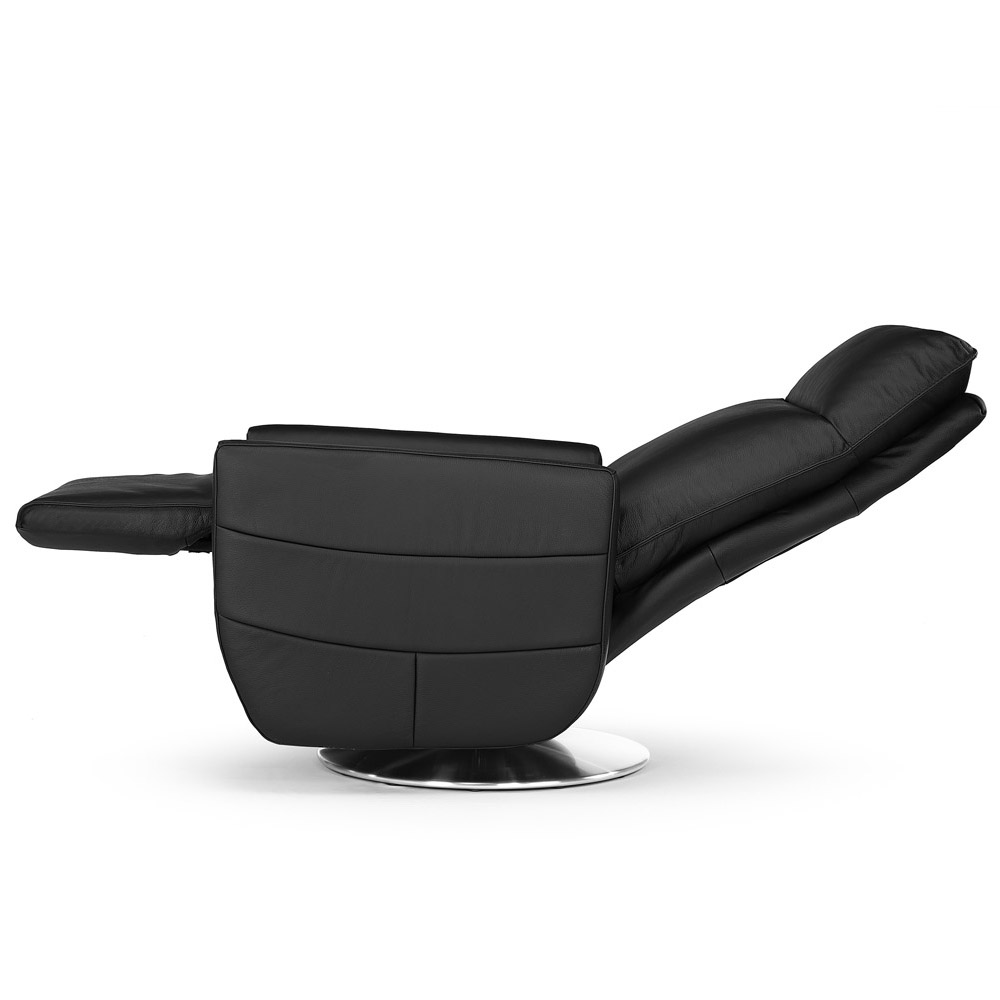 Ritz Reclining Leather Swivel Chair | Zuri Furniture