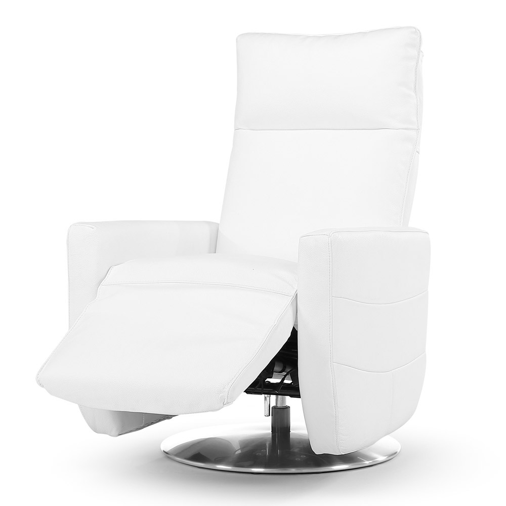 Ritz Reclining Leather Swivel Chair | Zuri Furniture