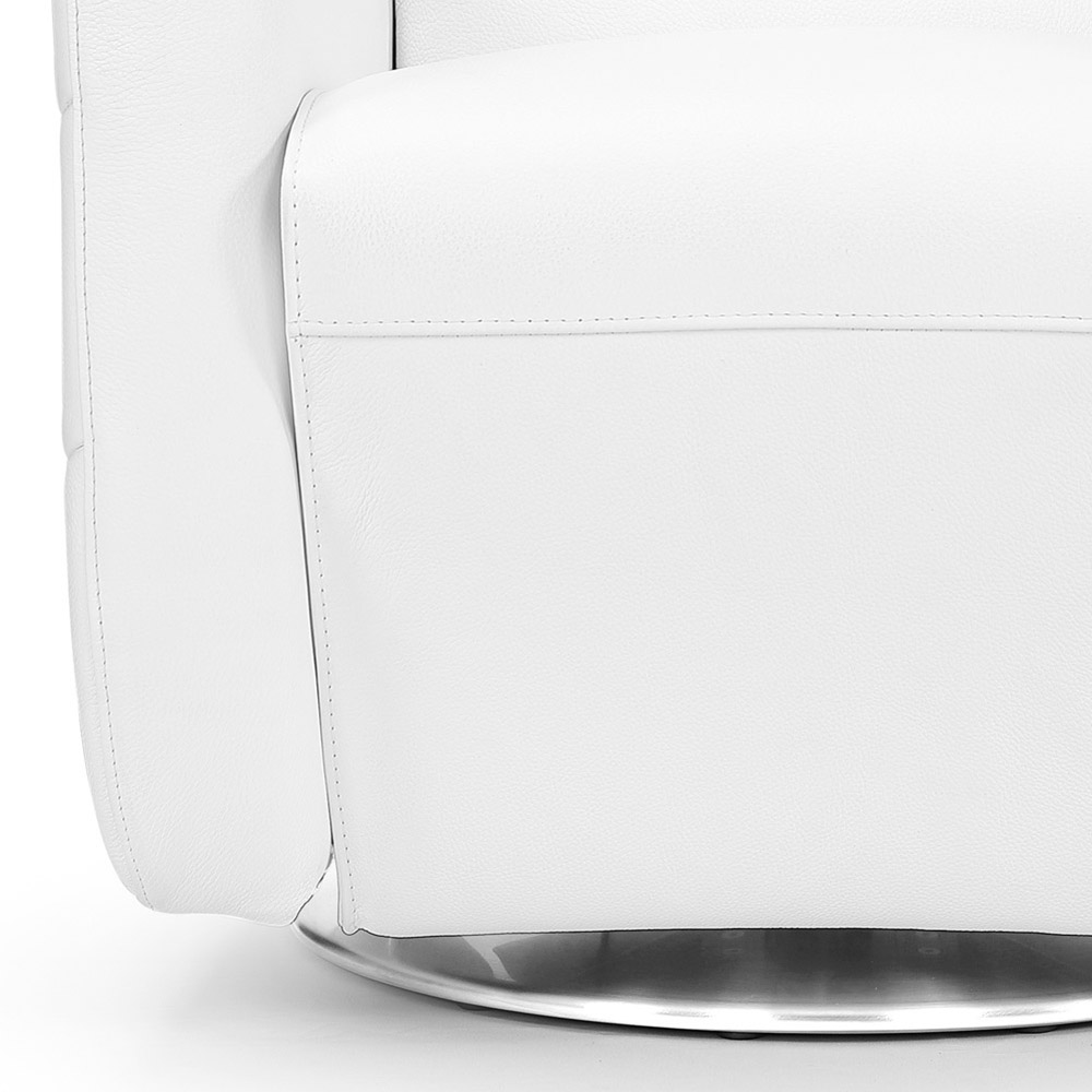 Ritz Reclining Leather Swivel Chair | Zuri Furniture