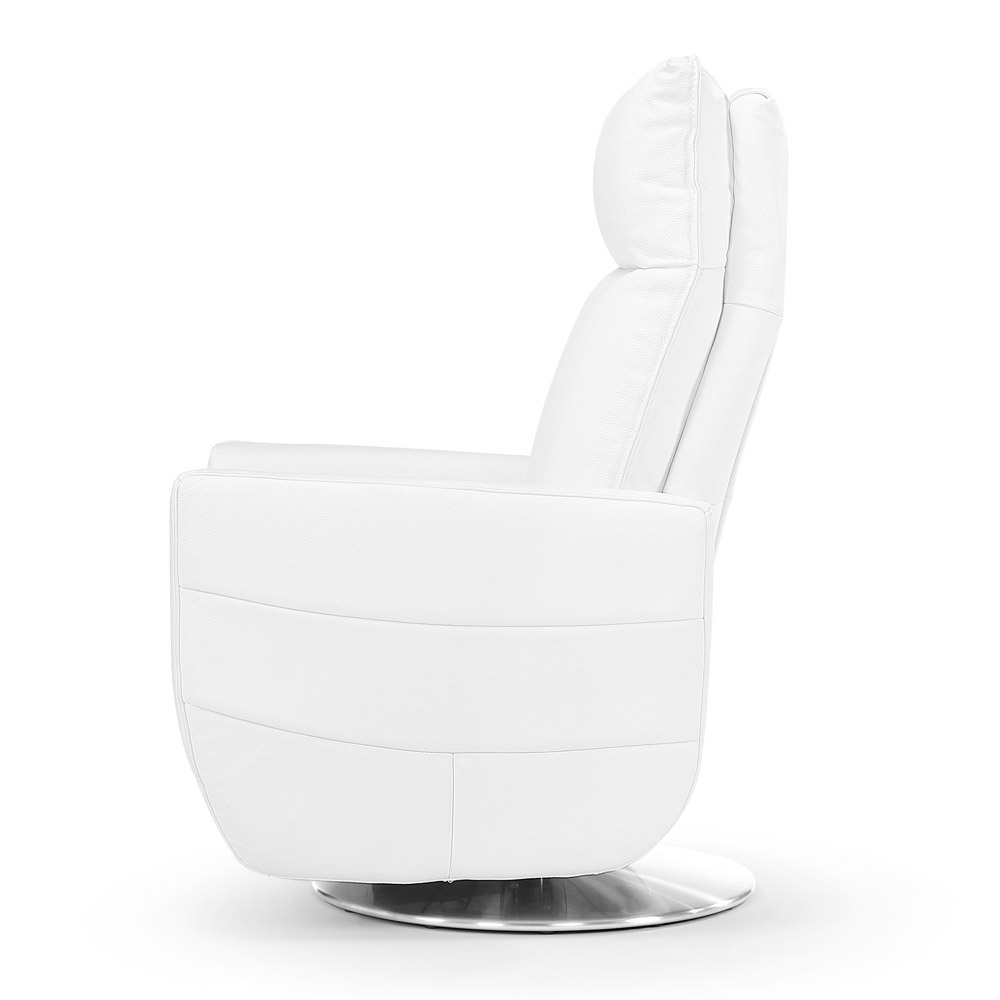 Ritz Reclining Leather Swivel Chair | Zuri Furniture