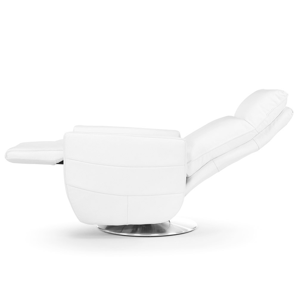 Ritz Reclining Leather Swivel Chair | Zuri Furniture