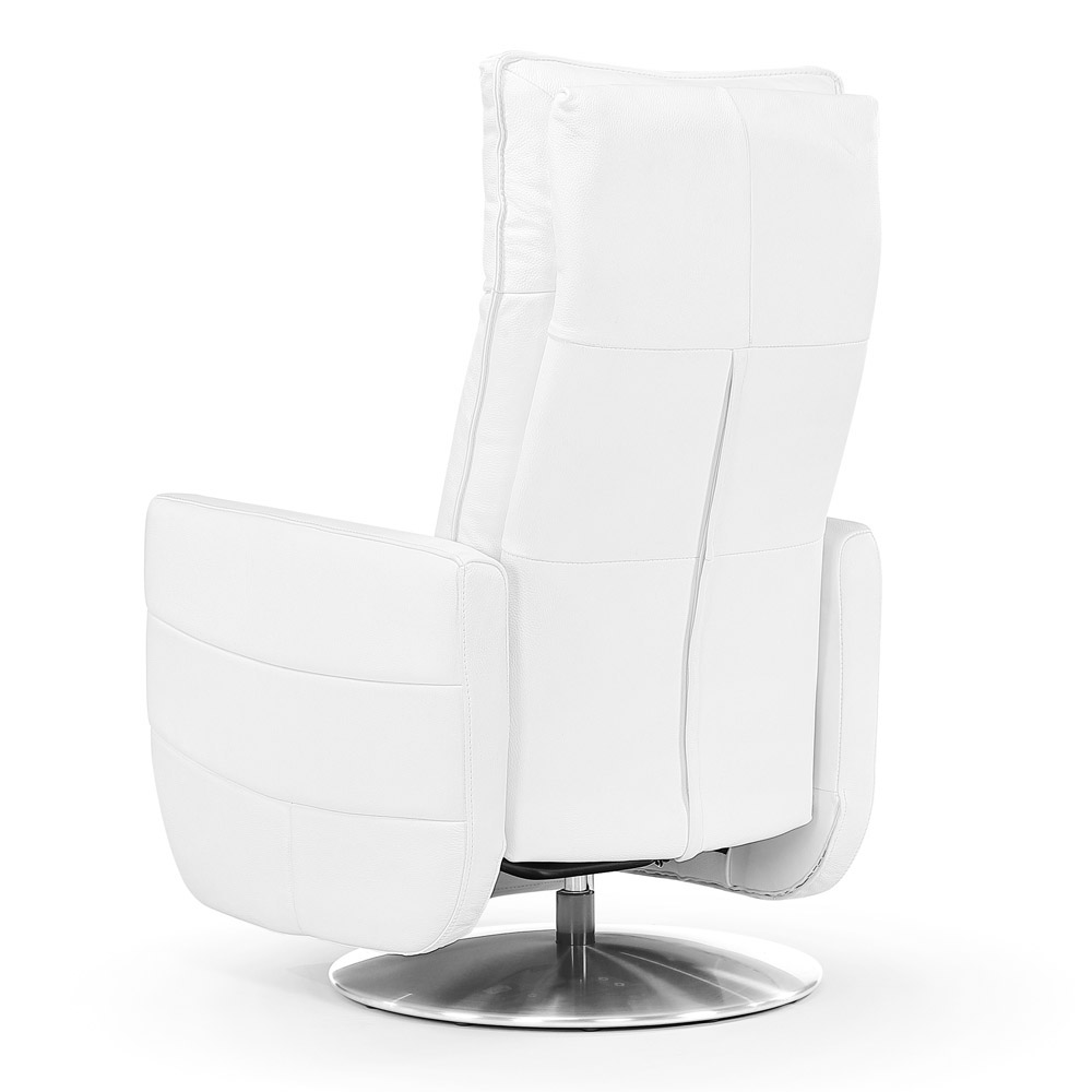 Ritz Reclining Leather Swivel Chair | Zuri Furniture