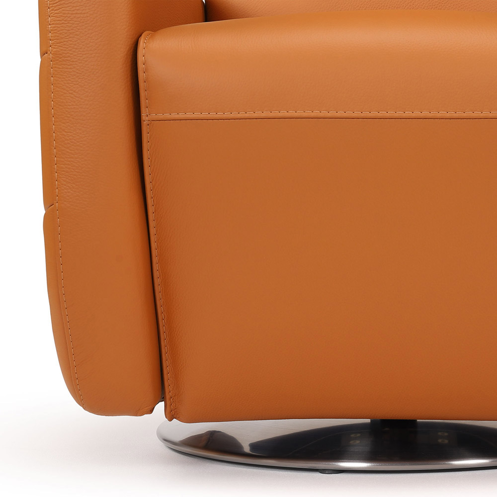Ritz Reclining Leather Swivel Chair | Zuri Furniture