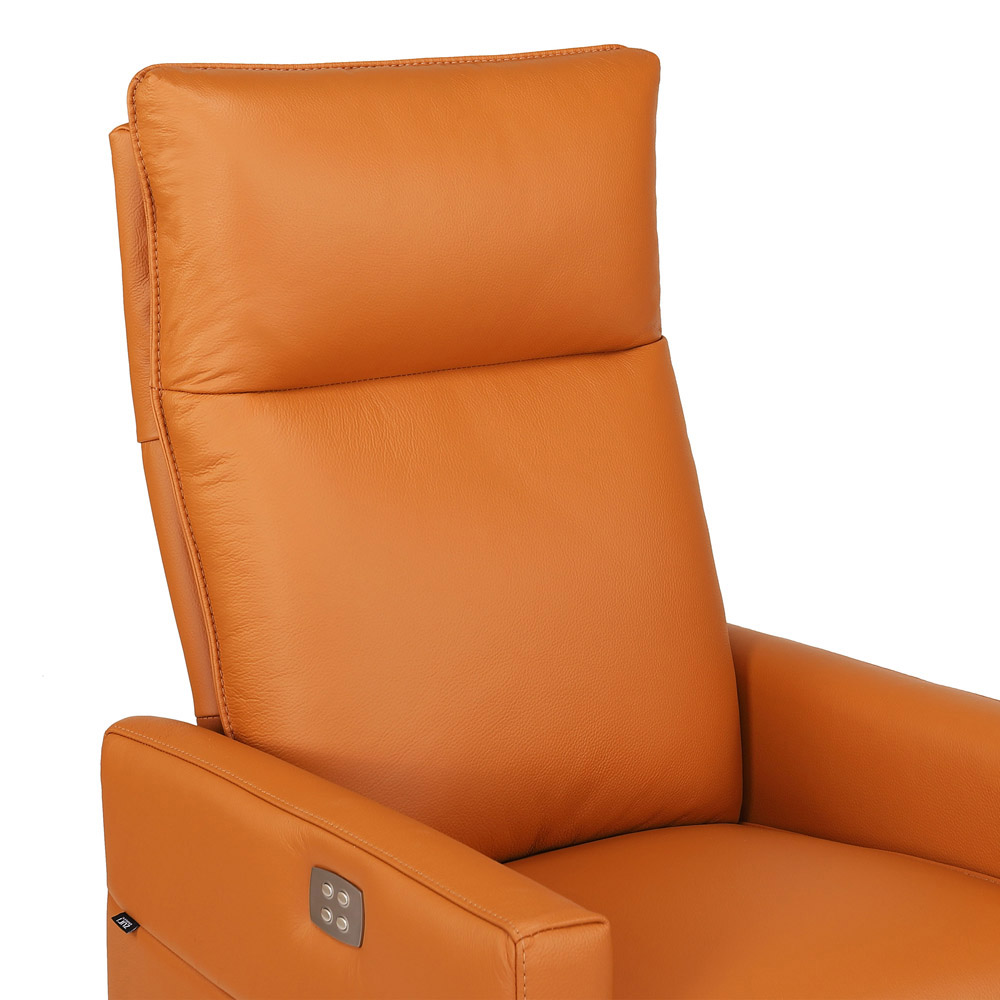 Ritz Reclining Leather Swivel Chair | Zuri Furniture