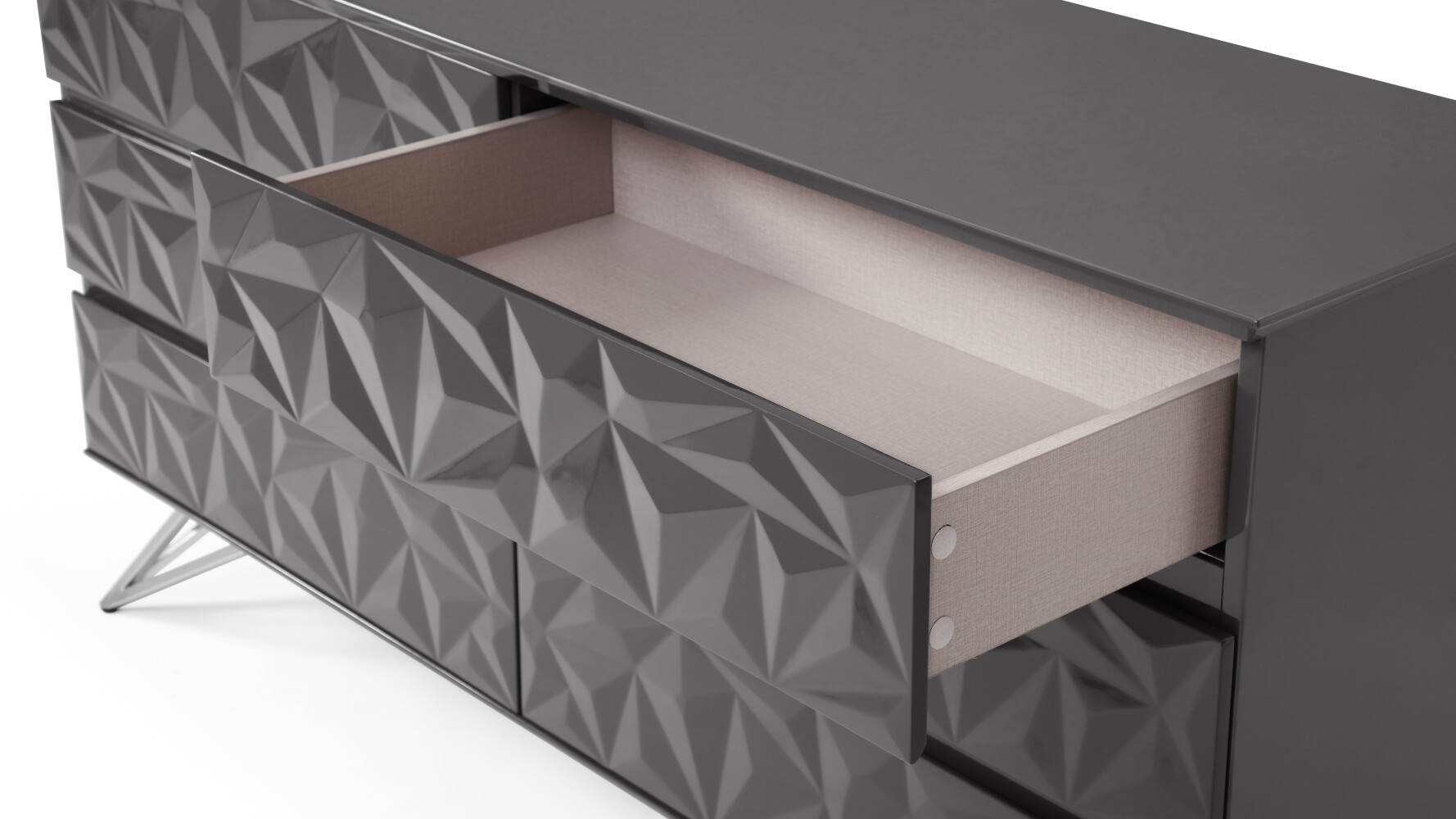 Vortice Accent Chest - Gray