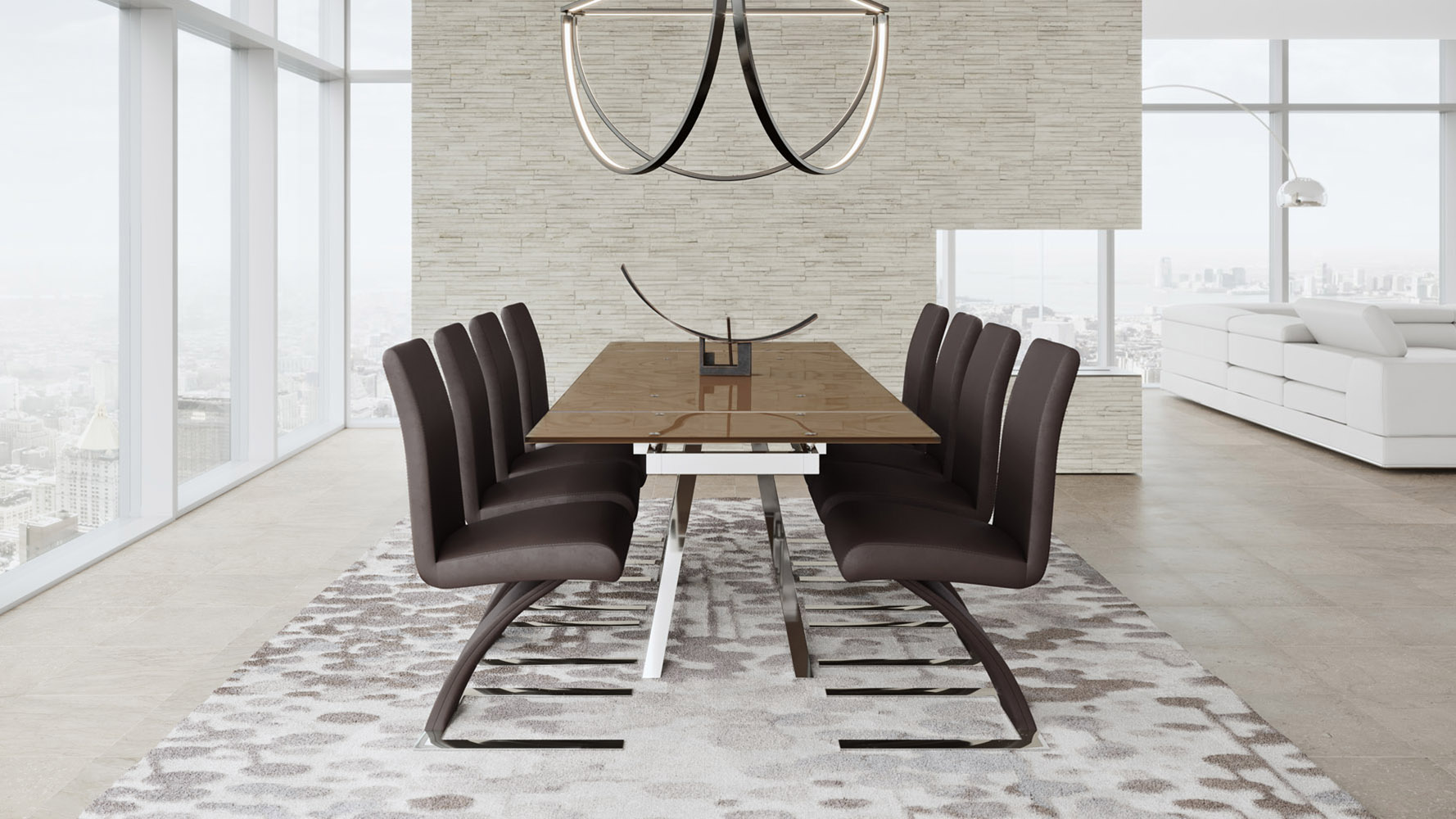 Cruz Extension Dining Table - Brown