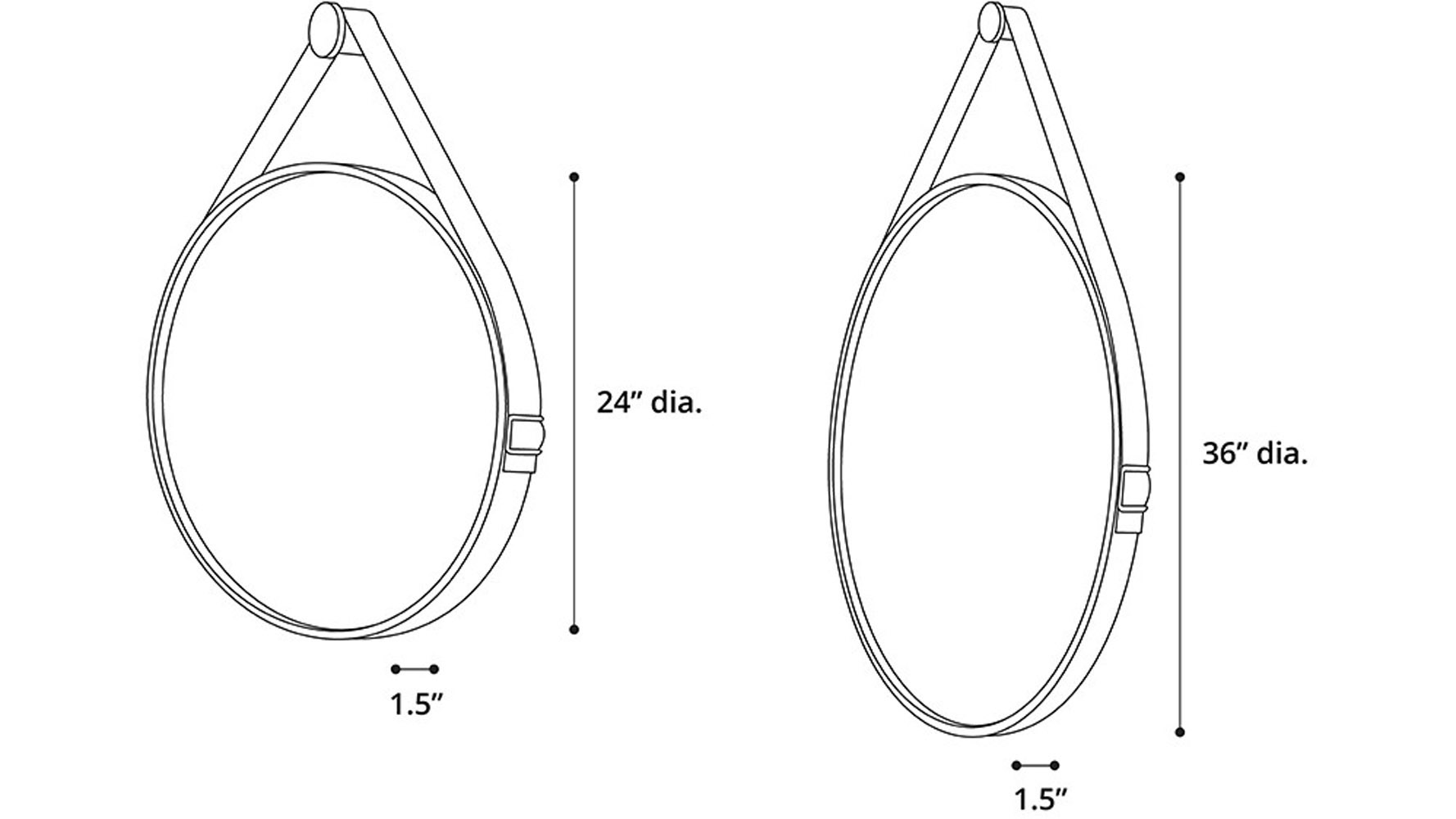 Devyn Mirror - 36" | Zuri Furniture