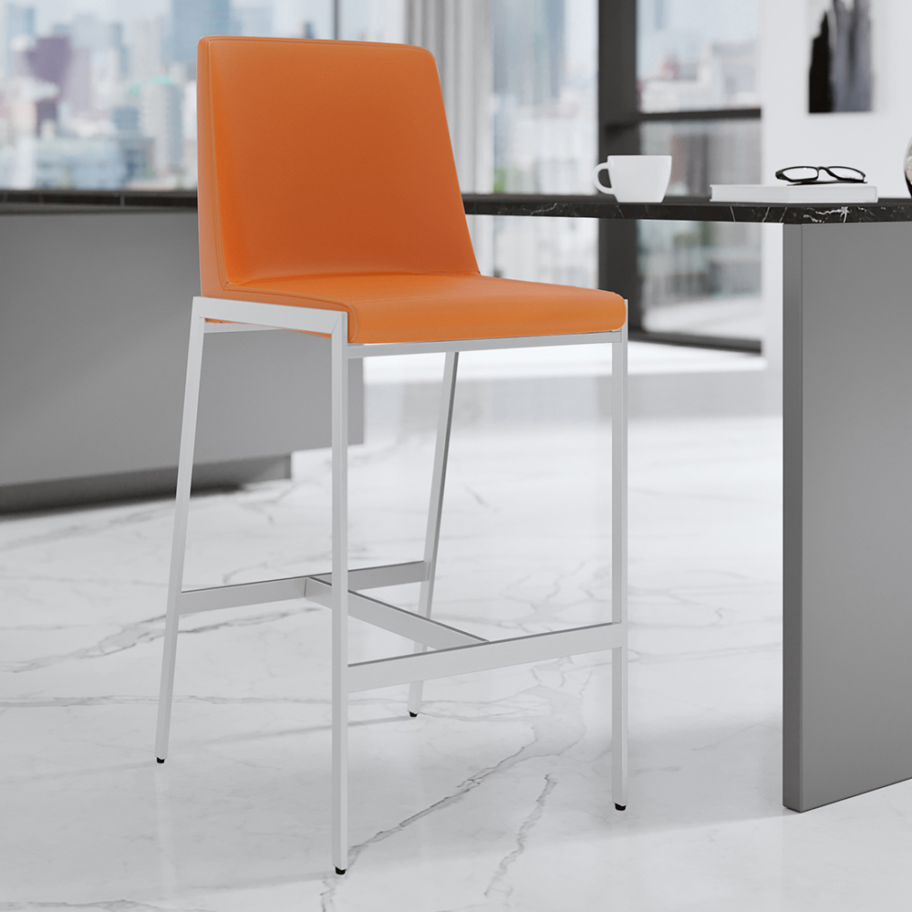 Zuri furniture lynx counter height contemporary bar stool with metal base store