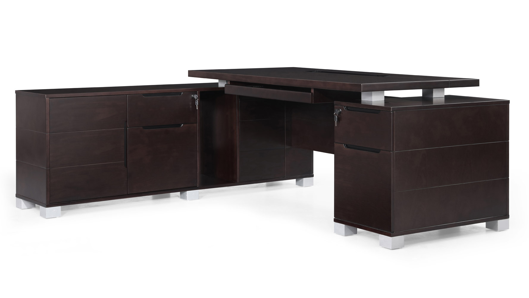 Ford Desk with Return - Dark