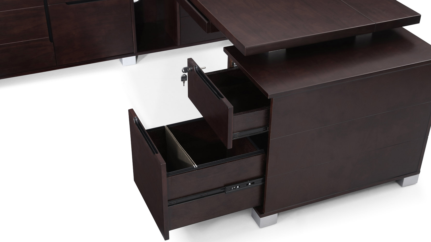 Ford Desk with Return - Dark