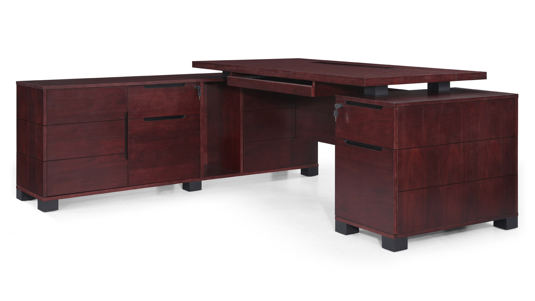 Ford Desk with Return - Mahogany