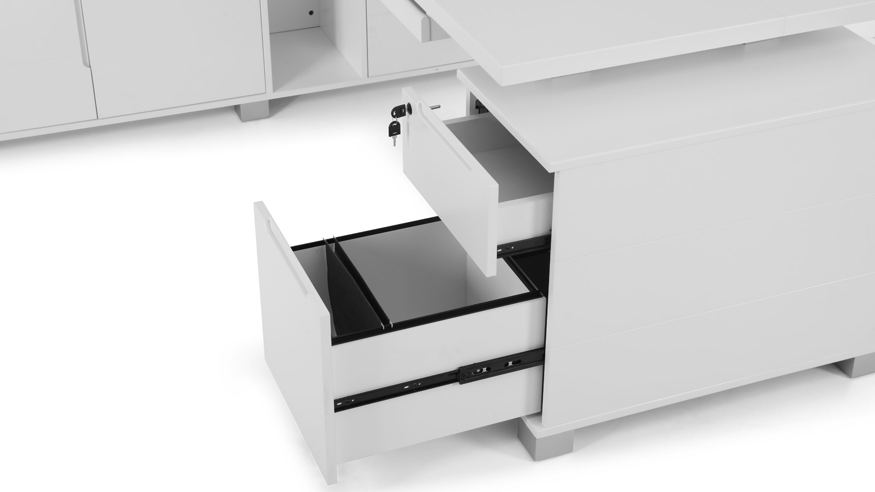 Ford Desk with Return - White