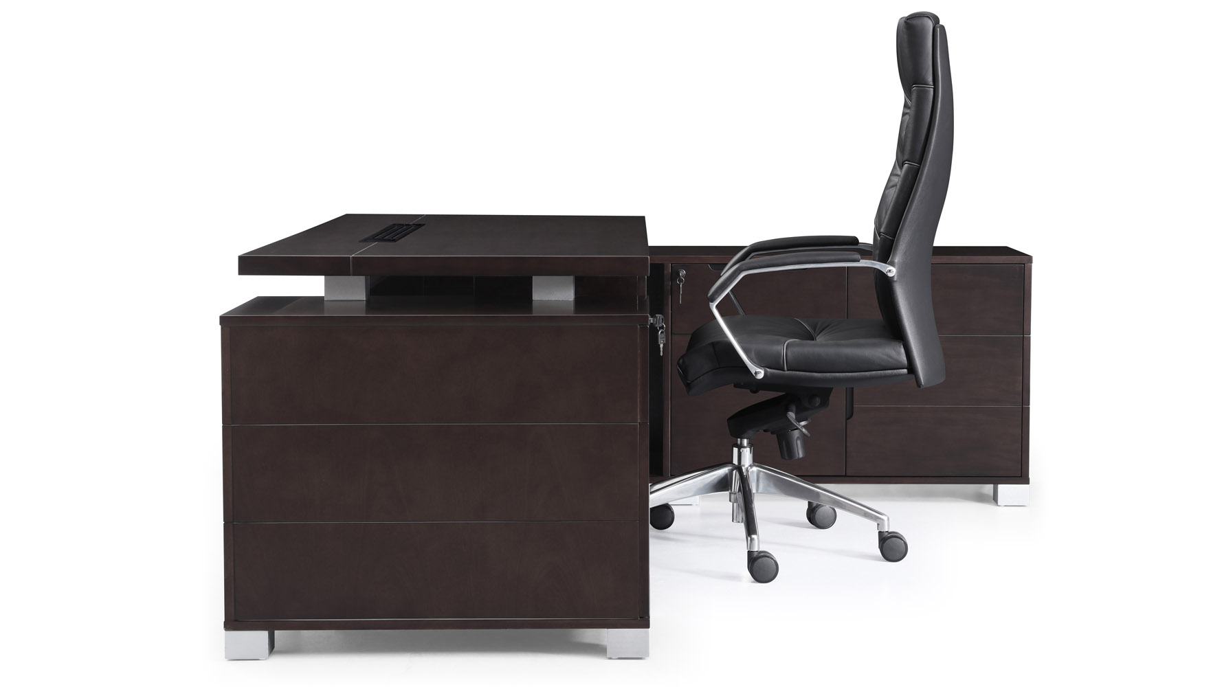 Ford Desk with Return - Dark