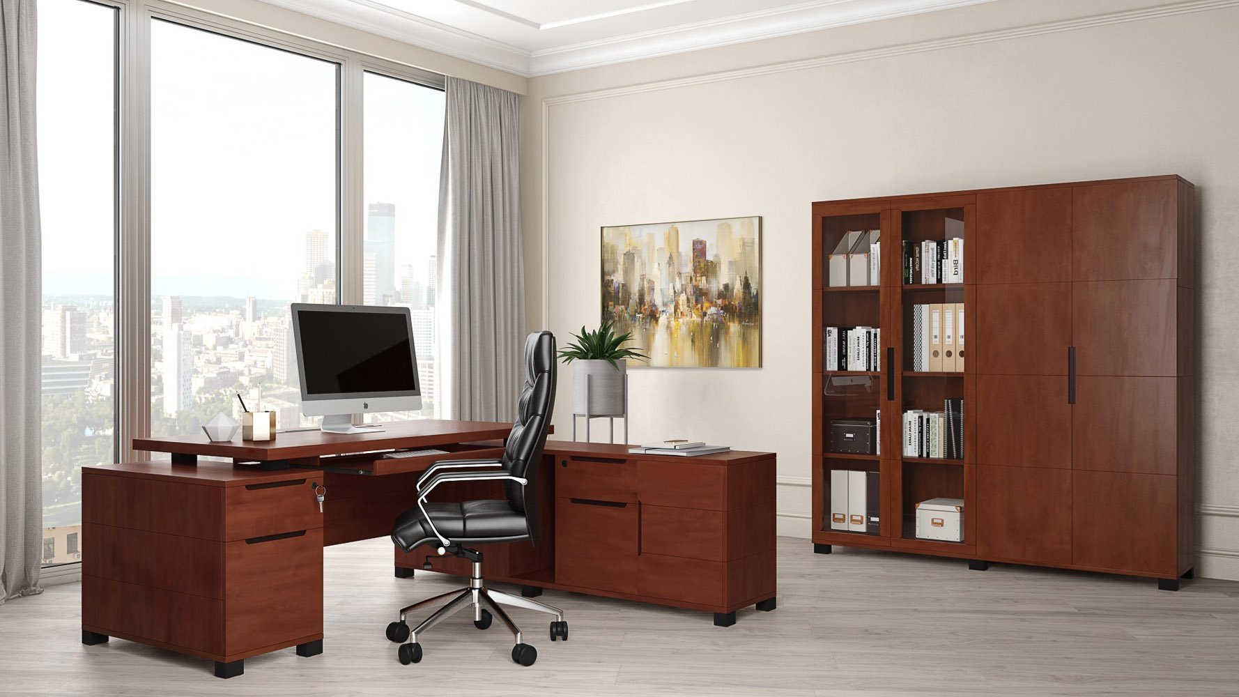 Ford Desk with Return - Light