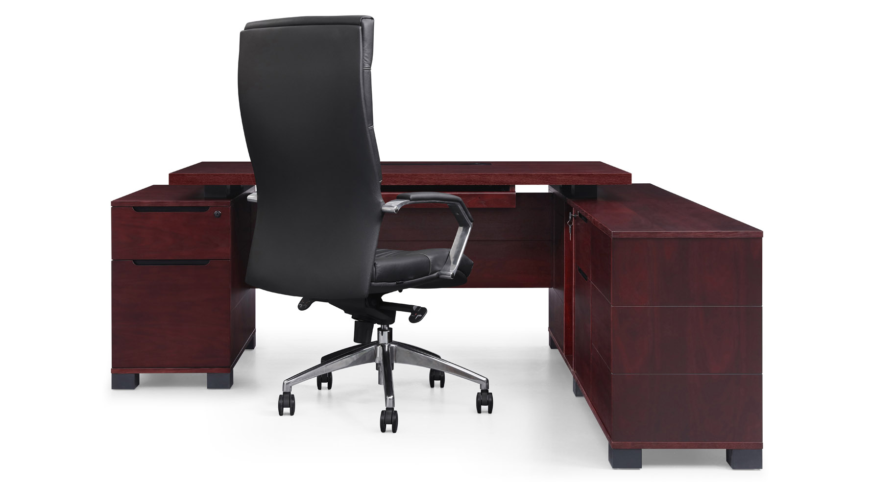 Ford Desk with Return - Mahogany