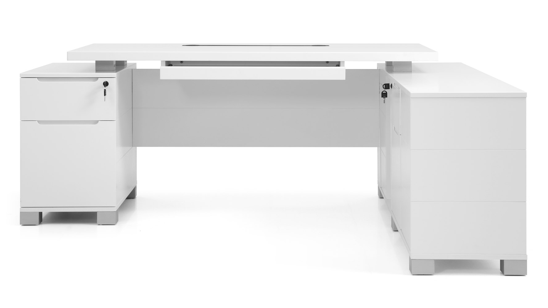 Ford Desk with Return - White