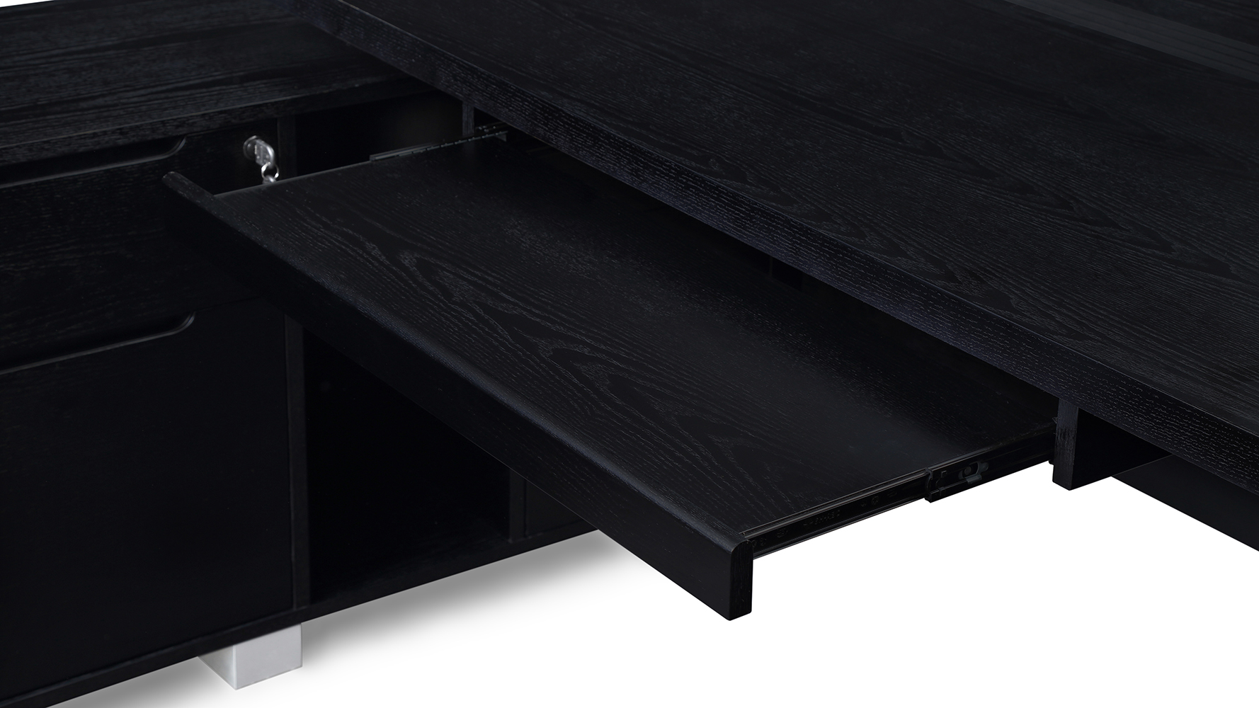 Ford Desk with Return - Black