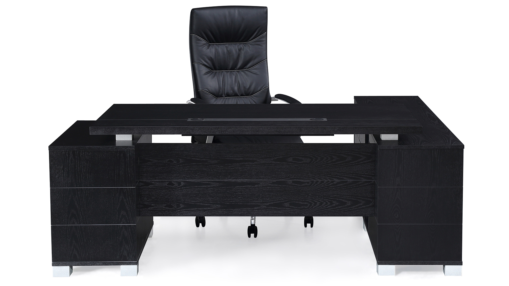 Ford Desk with Return - Black