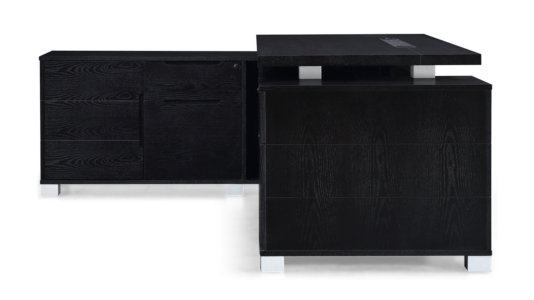 Ford Desk with Return - Black