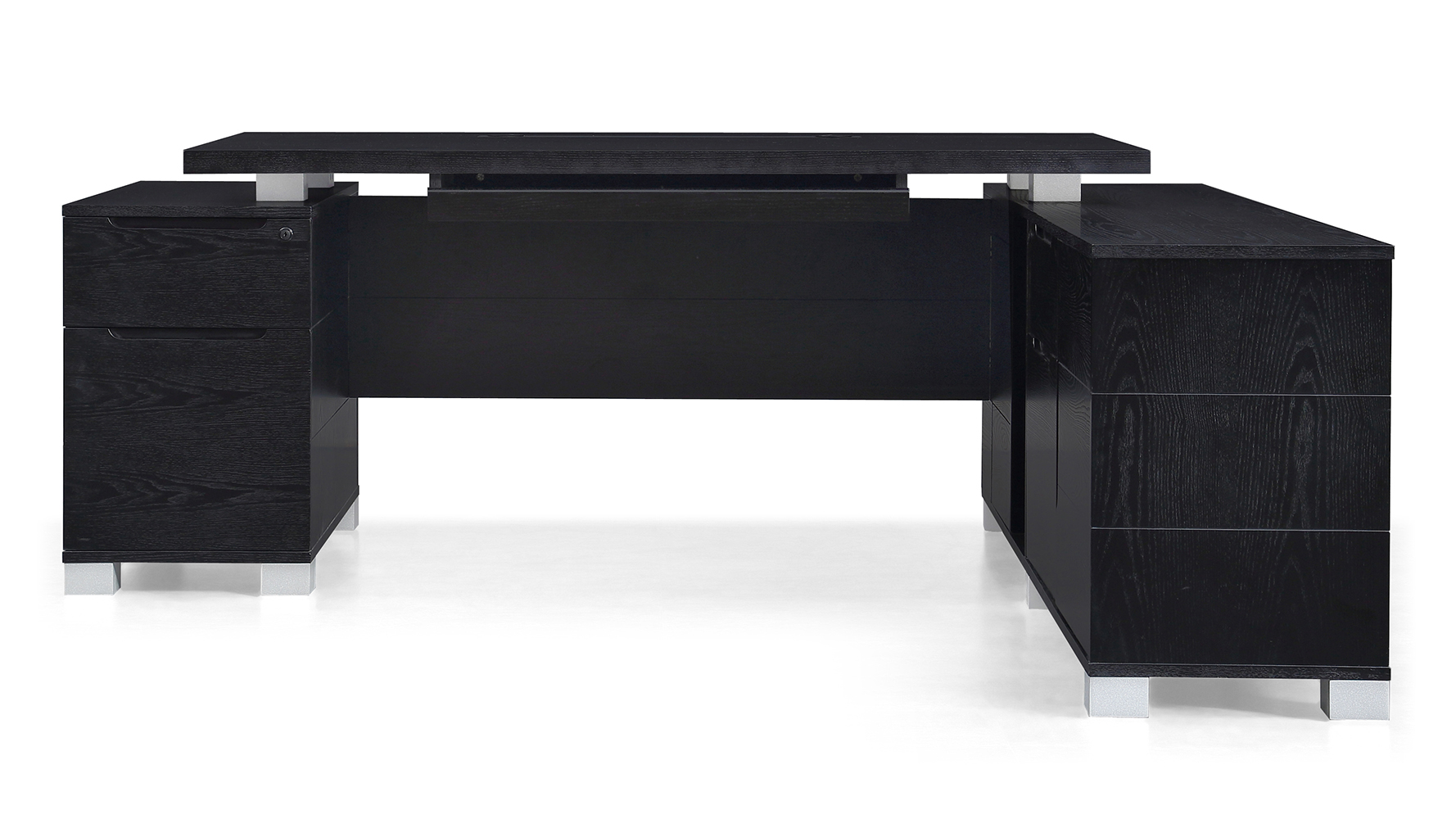 Ford Desk with Return - Black